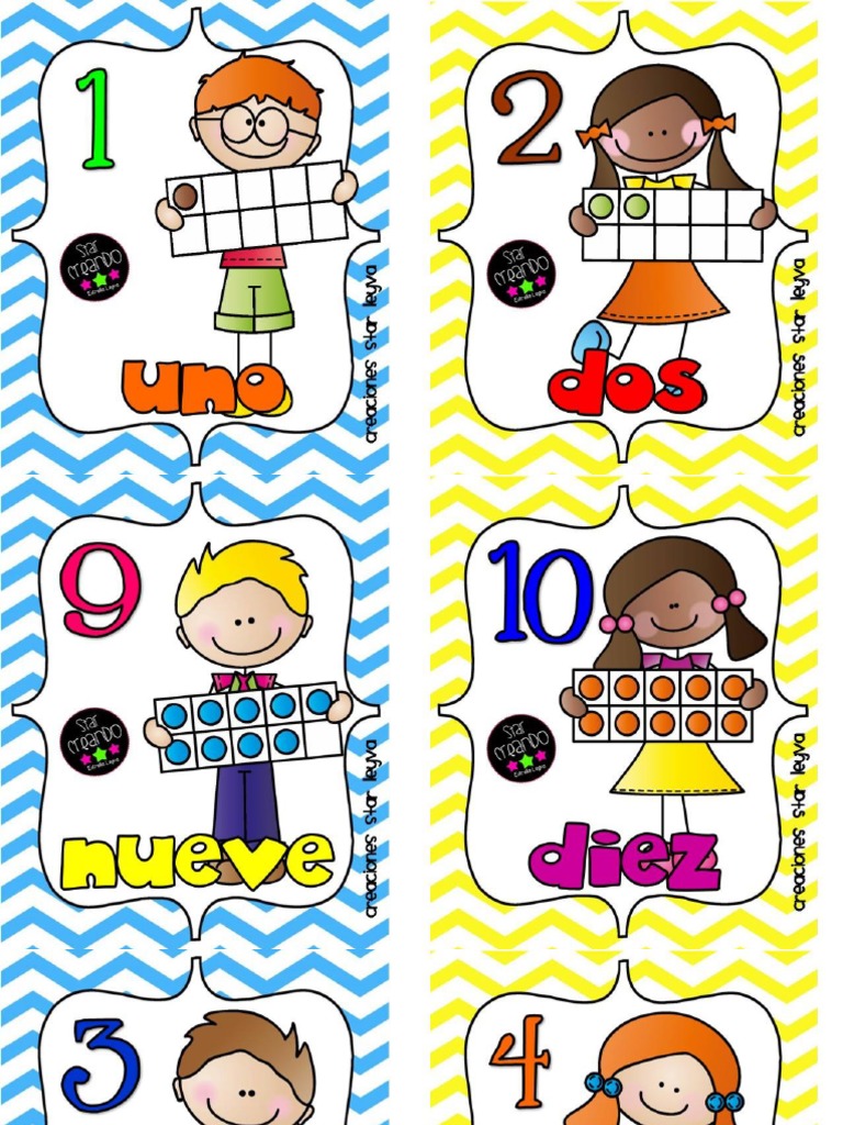 Tarjetas Para Aprender Los Números