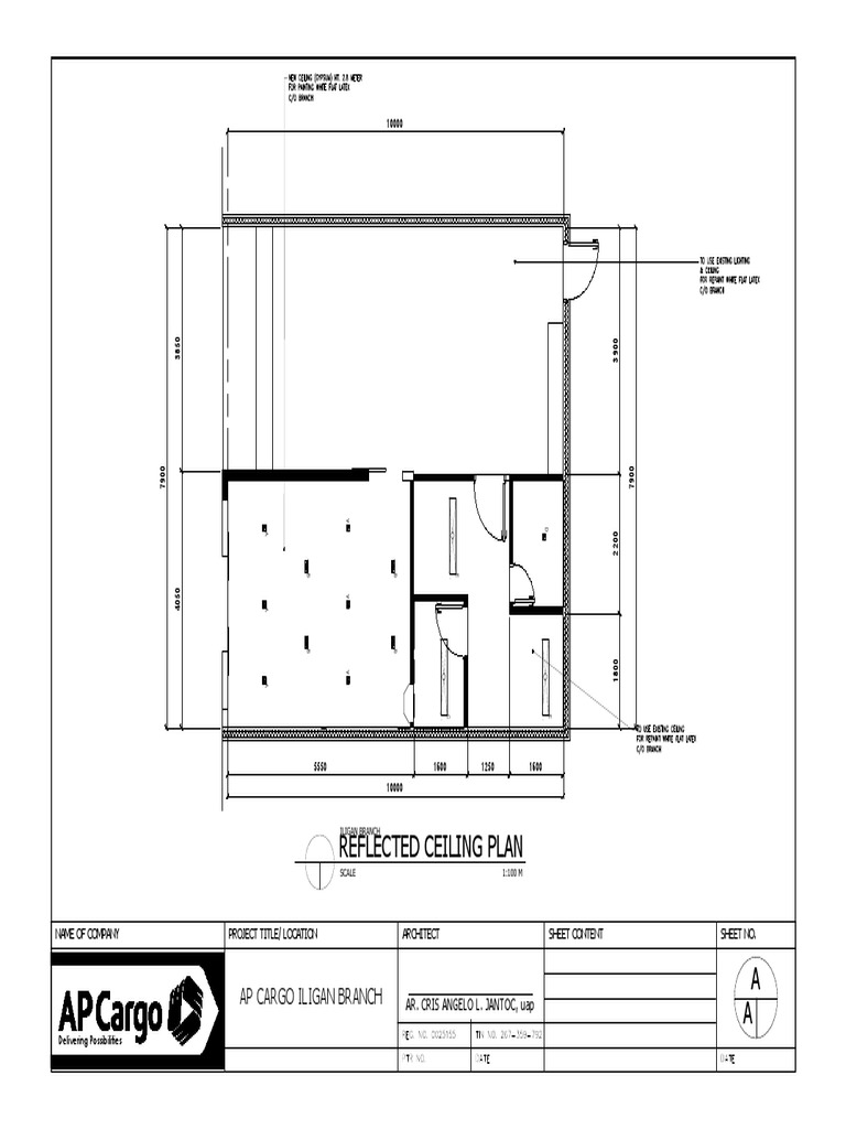 AP Cargo Iligan Branch Ceiling Plan | PDF