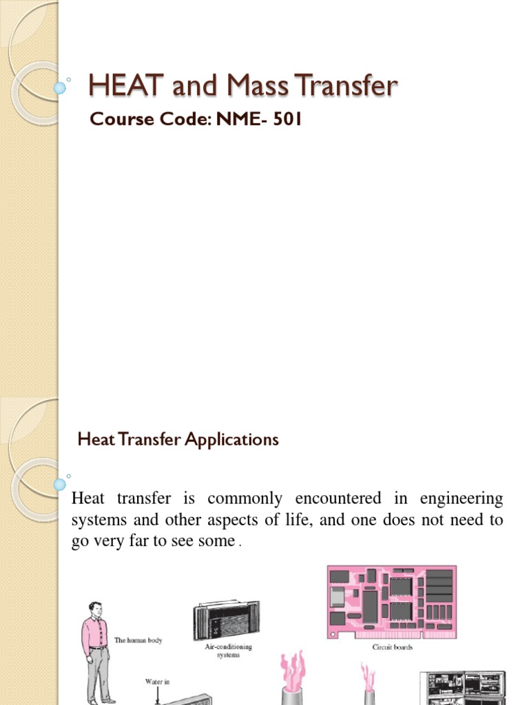 HEAT and Mass Transfer: Course Code: NME-501 | PDF | Heat Transfer ...