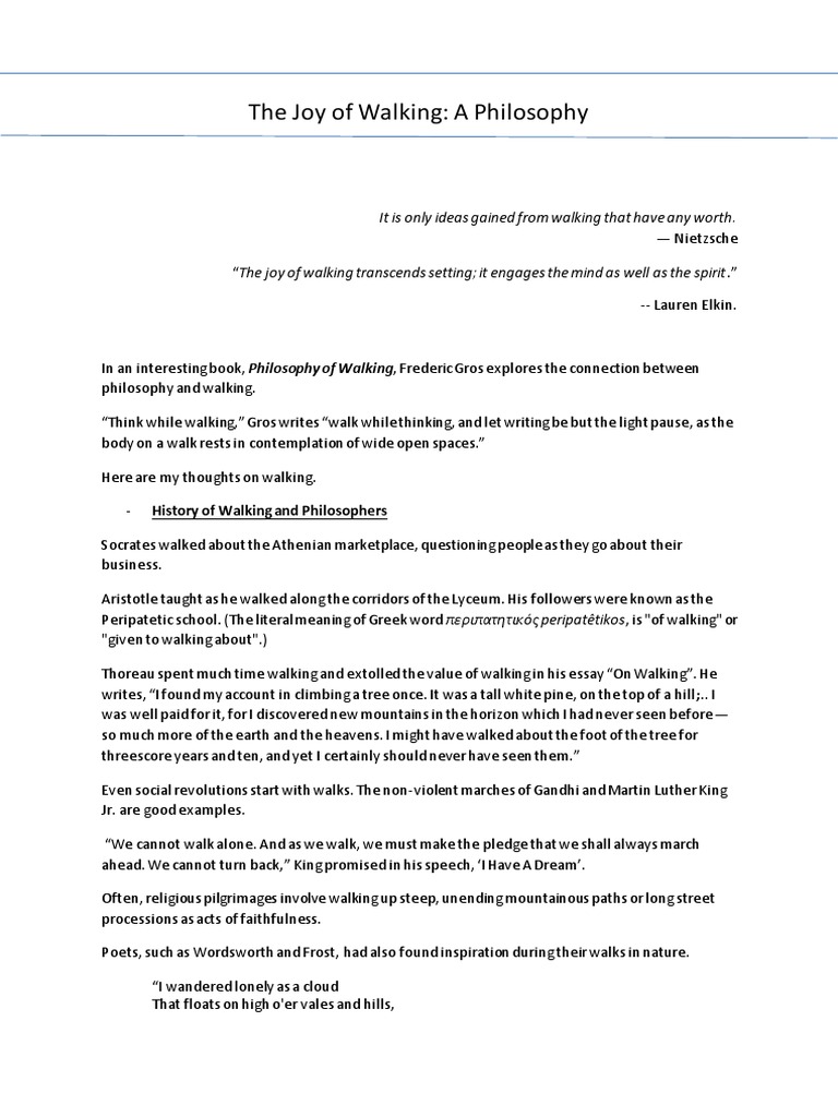 The Joy of Walking PDF | PDF | Science | Philosophical Science