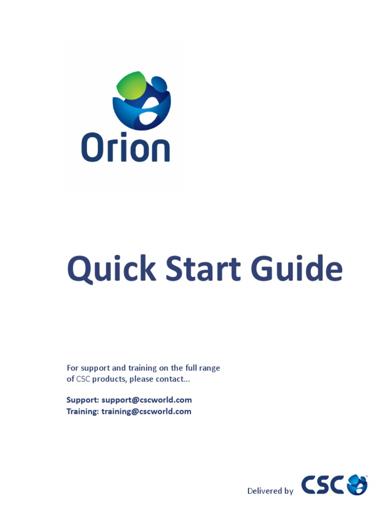 Quick Start Guide: For Support and Training On The Full Range of CSC ...