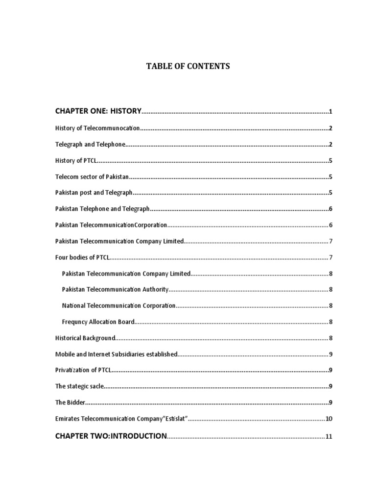 Table of Contant | PDF | Communication | Networks
