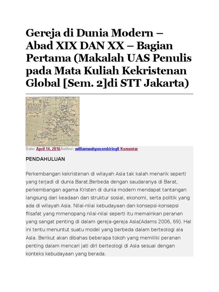 Gereja Di Dunia Modern | PDF
