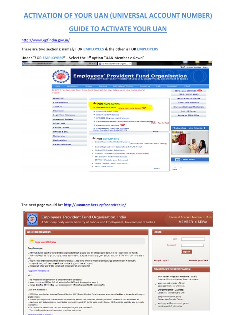 Activation of Your Uan (Universal Account Number Guide To Activate Your ...