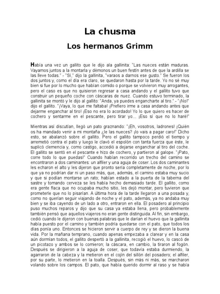 La Chusma. Hnos. Grimm | Ocio
