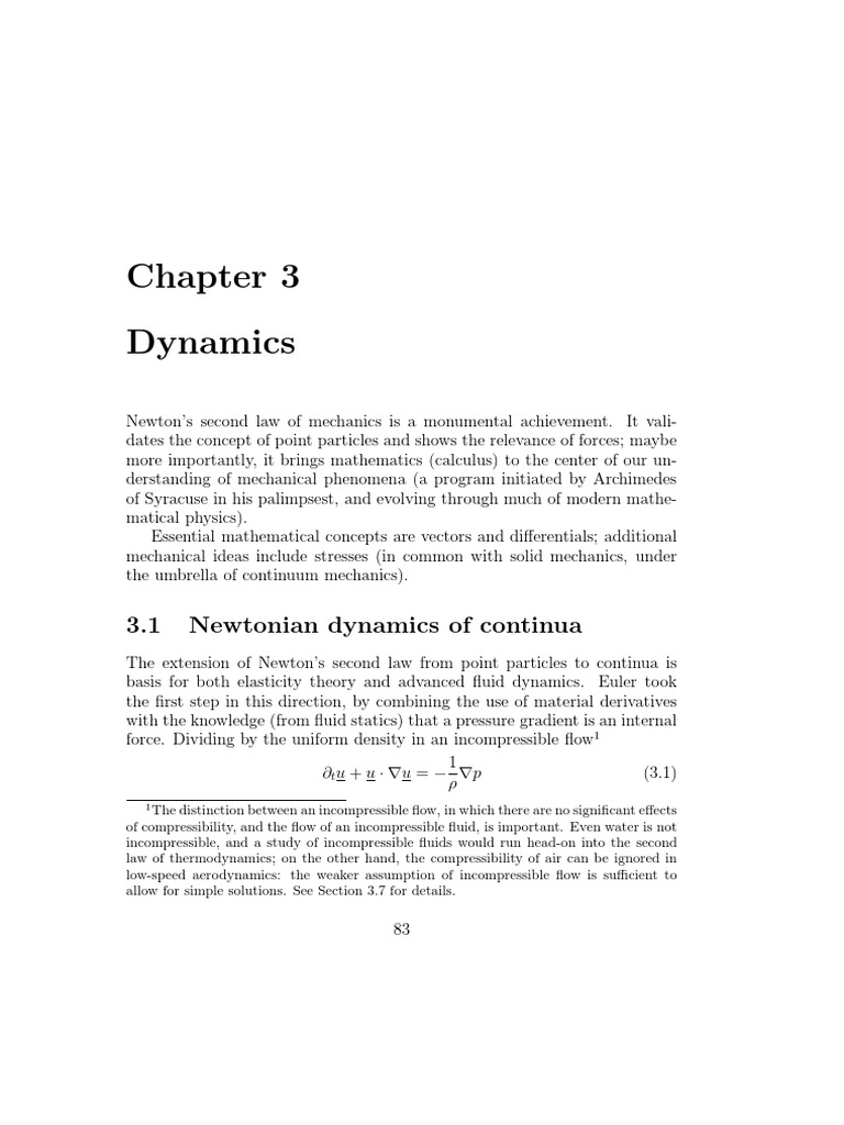 Dynamics PDF | PDF | Fluid Dynamics | Navier–Stokes Equations