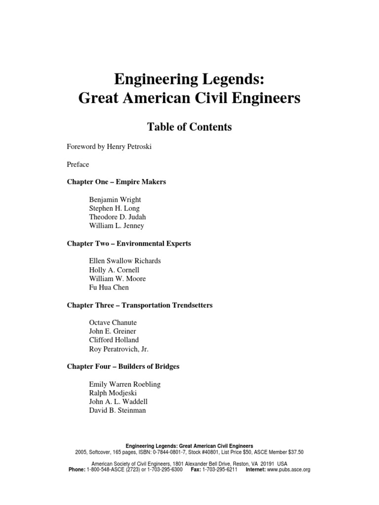 Engineering Legends: Great American Civil Engineers: Chapter One ...