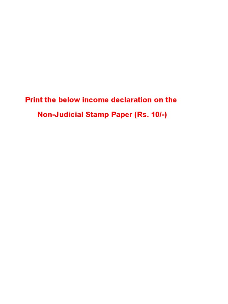Income Declaration for Students | PDF | Economies | Government