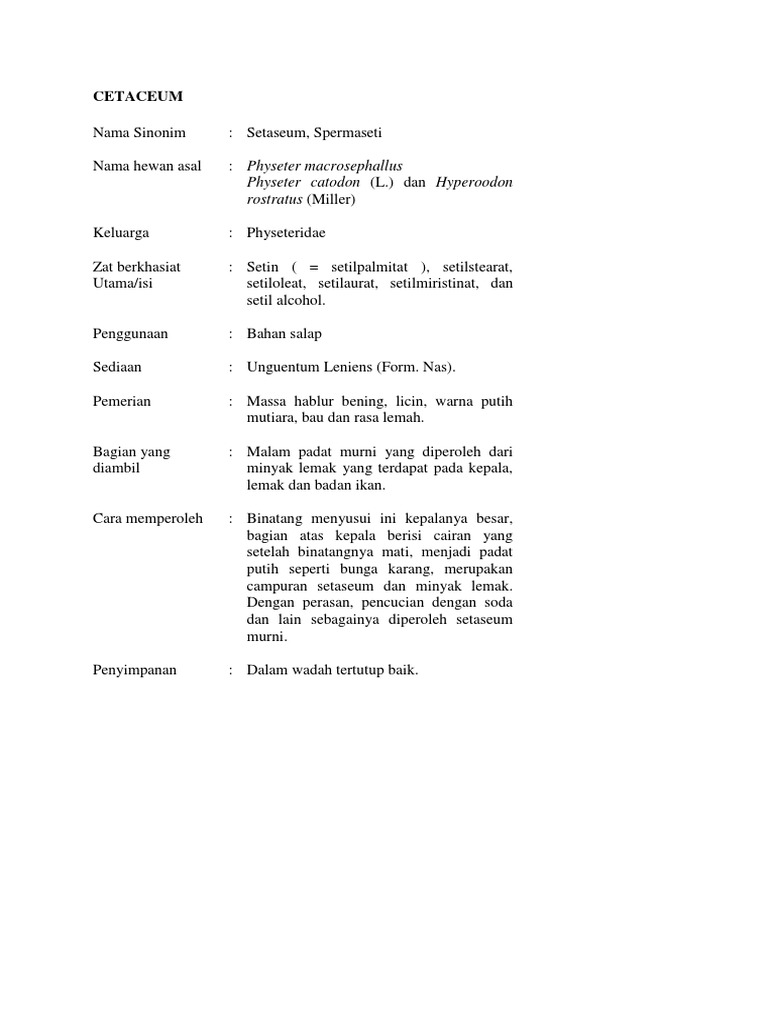 CETACEUM | PDF