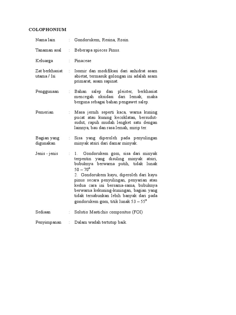 Colophonium | PDF