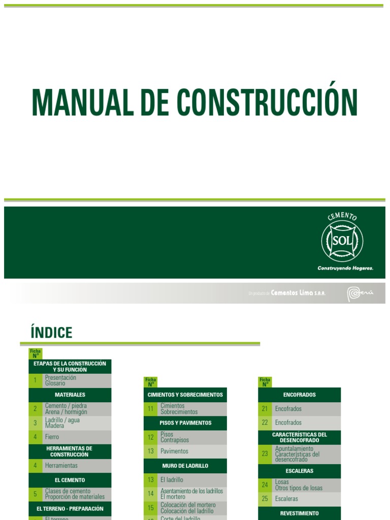 MANUAL DE CONSTRUCCIÓN Nociones Básicas para La Construcción de Una ...
