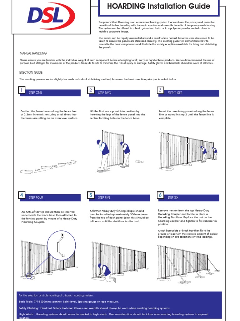 Installation Guide for Temporary Steel Hoarding: A Step-by-Step Manual ...