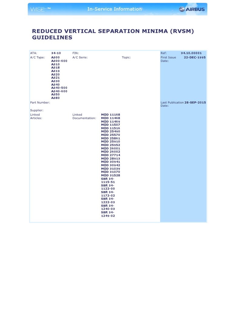 34.10.00001 Reduced Vertical Separation Minima (Rvsm) Guidelines ...