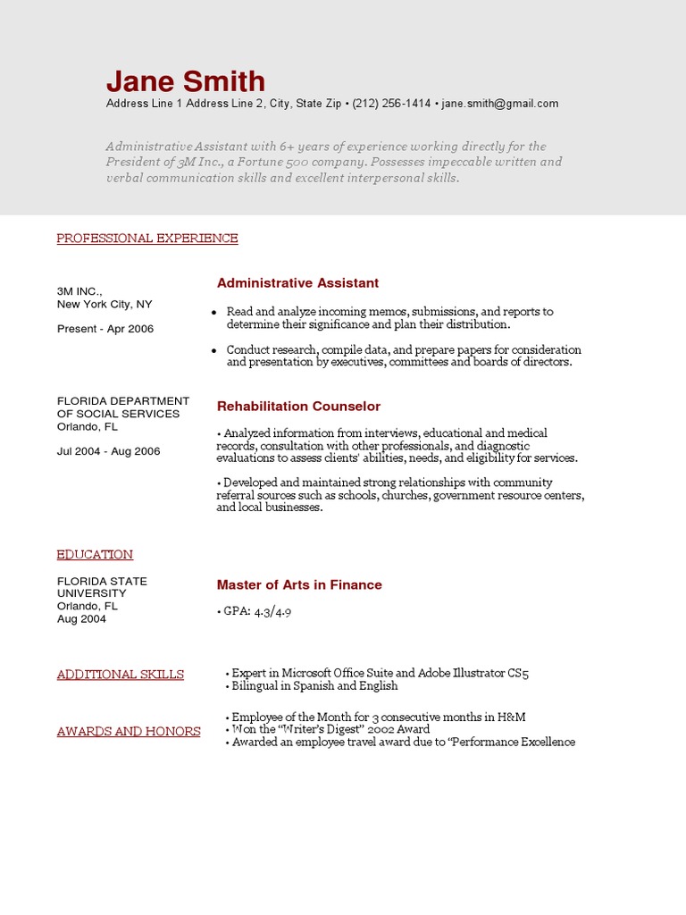 Mount-Rushmore-Brick-Red-Resume Template | PDF