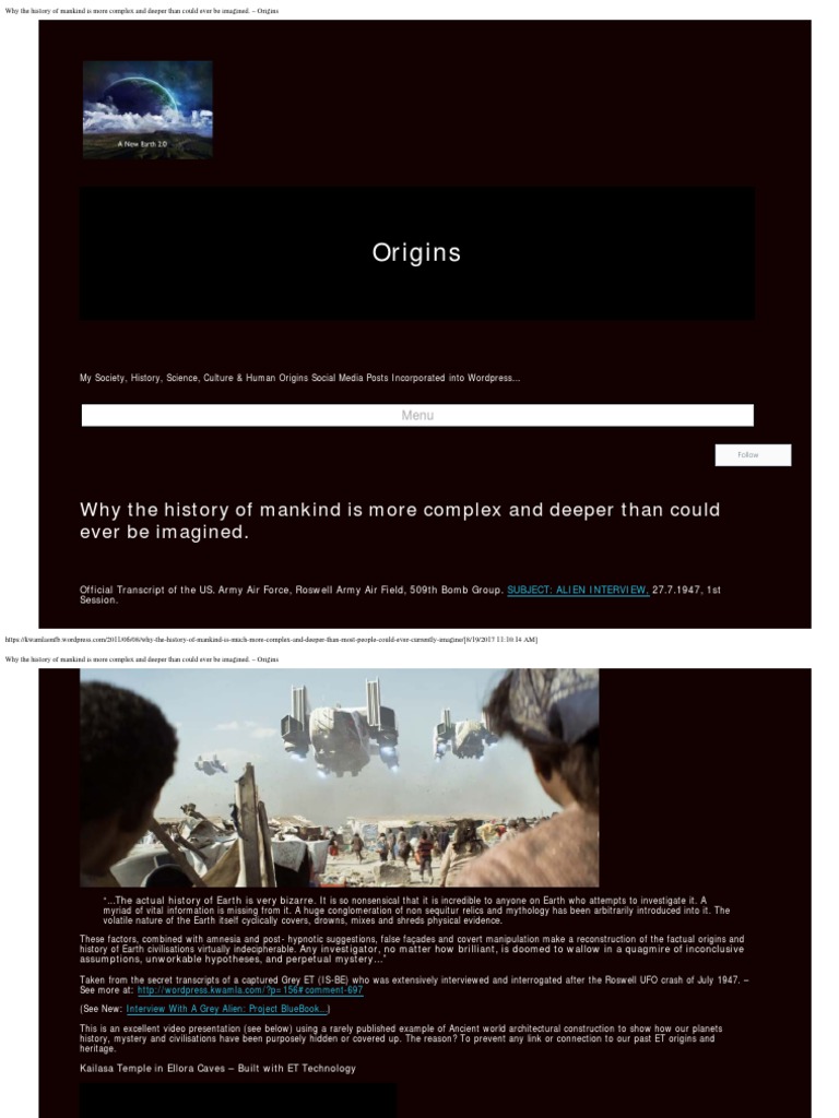 Why The History of Mankind Is - Origins PDF | PDF | Gene | Dna