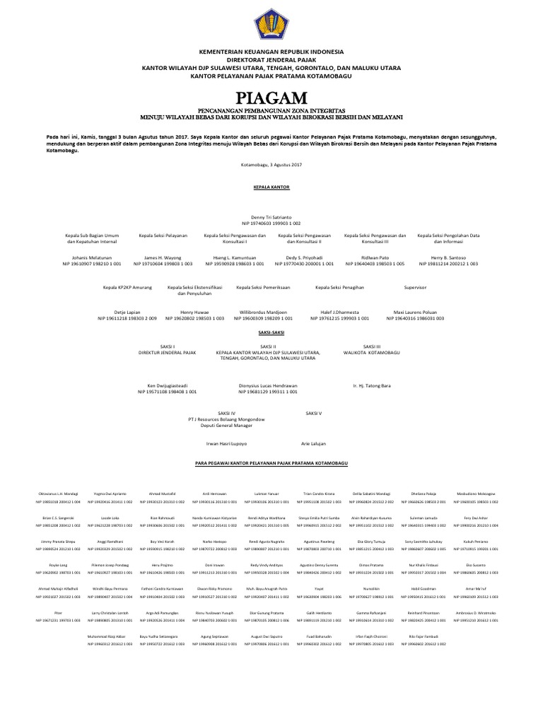 Piagam Hampir Fix | PDF