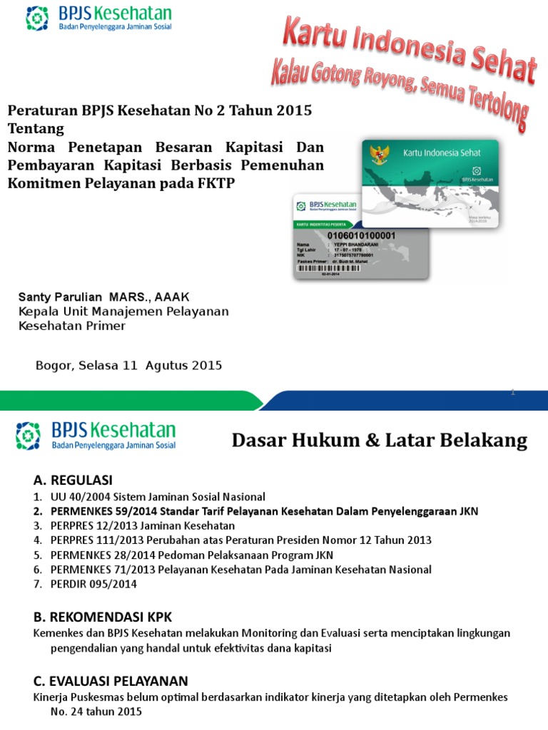 BPJS, Paparan Norma Kapitasi Dan KBK | PDF