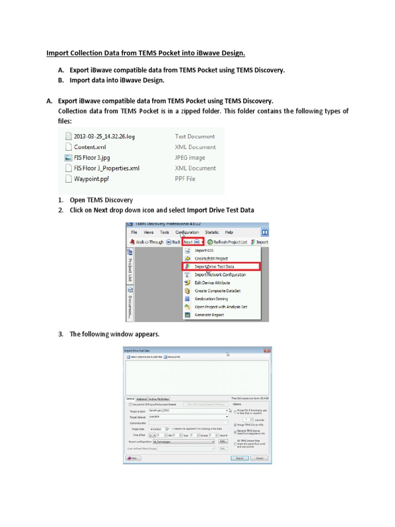 Import Data From TEMS Pocket To IBwave | Download Free PDF | Comma Separated Values | Computer File