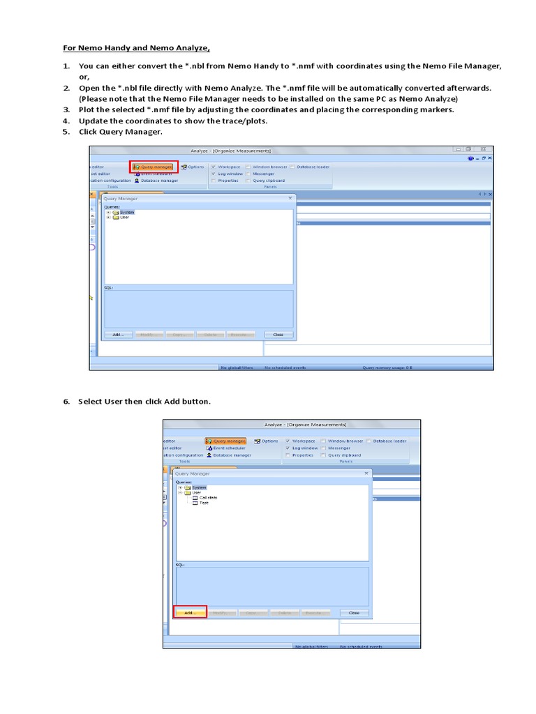 Nemo Handy and Analyze Workflow Guide | PDF
