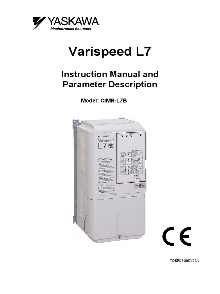 Varispeed L7: Instruction Manual and Parameter Description | PDF | Power Inverter | Switch