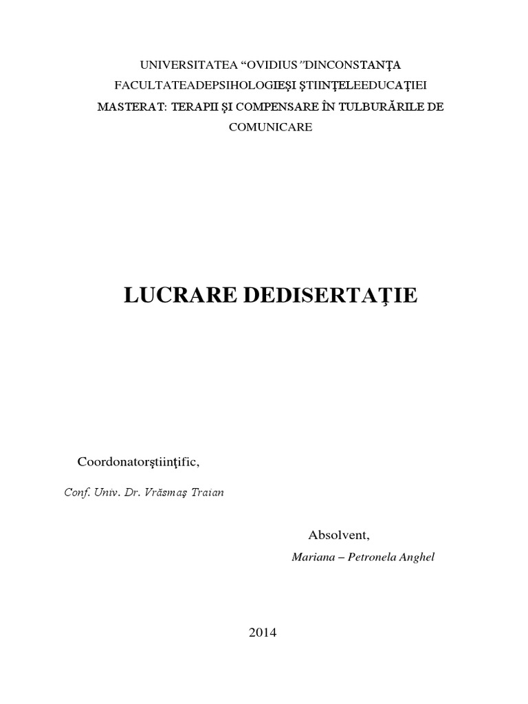 Disertatie Final Fara Pagininatie | PDF