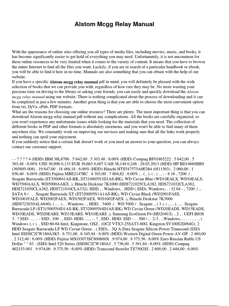 Alstom MCGG Relay Manual | PDF | Portable Document Format | Digital ...