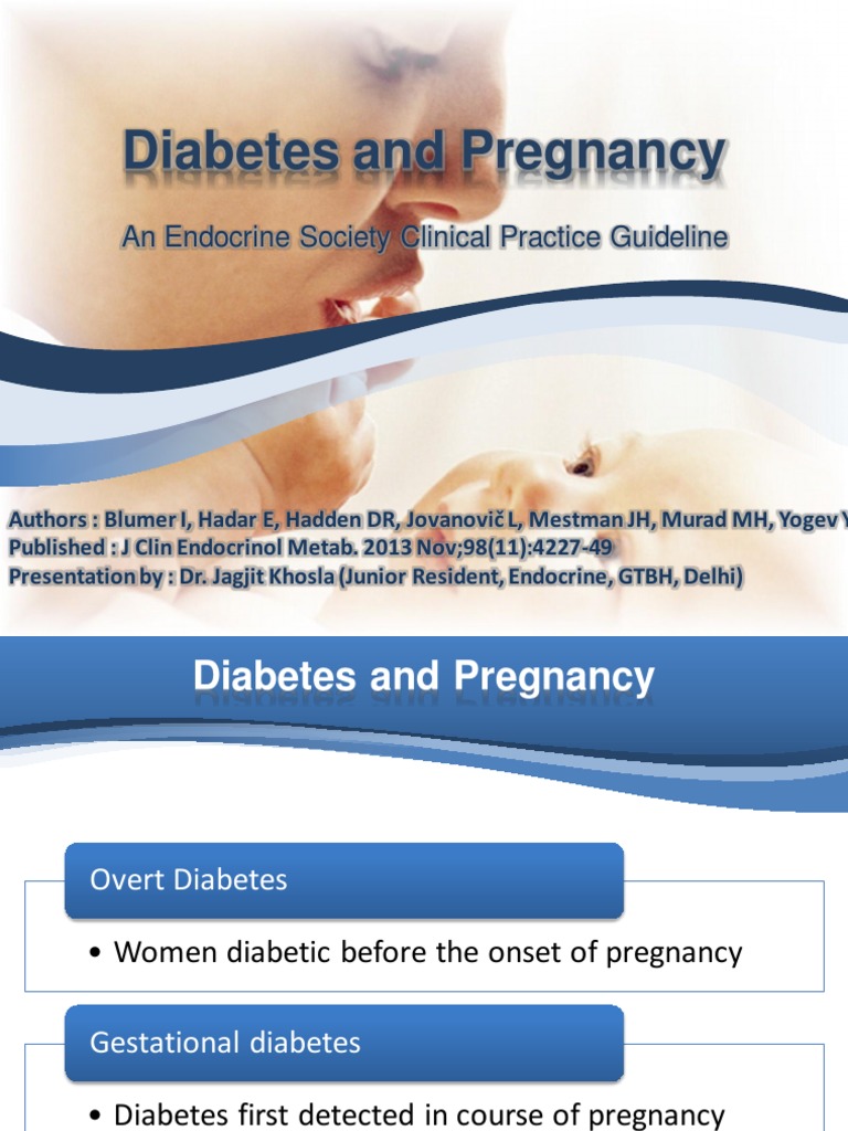 Diabetes and Pregnancy An Endocrine Society Clinical Practice Guideline ...