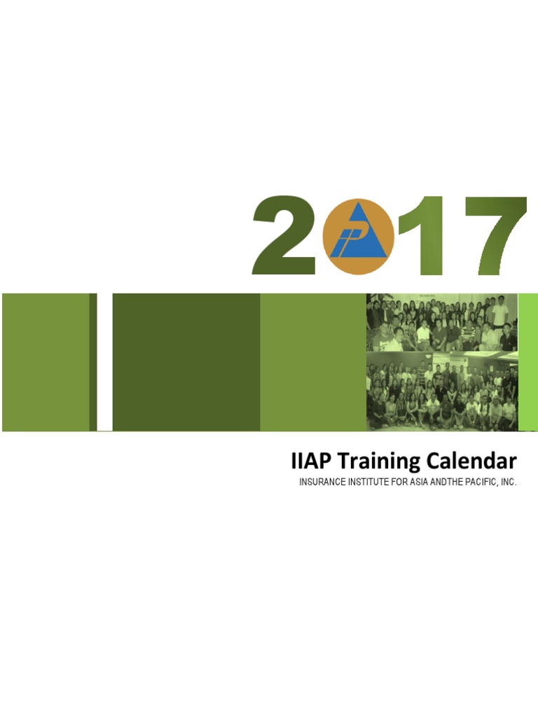 2017IIAPTrainingCalendar PDF | PDF