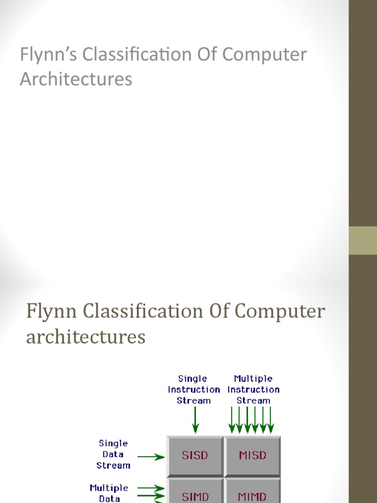 Flynn's Classification of Computer Architectures | PDF
