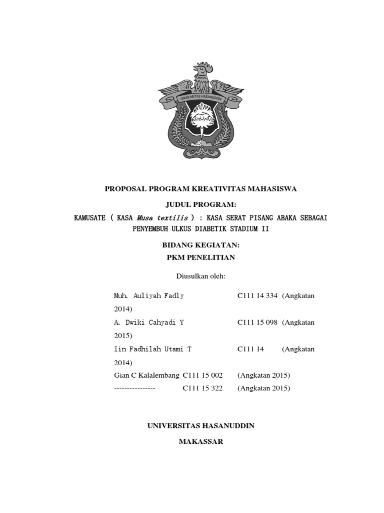 Bismillah, PROPOSAL PIMNAS 2017 | PDF