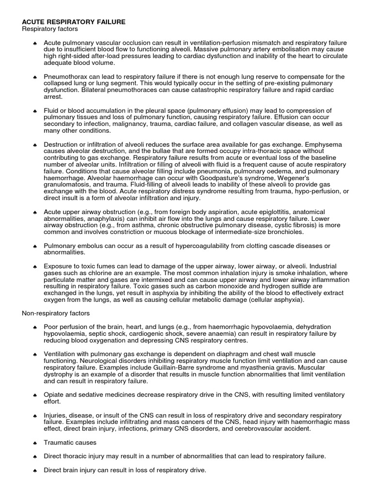 Acute Respiratory Failure 1 | PDF | Lung | Respiratory System