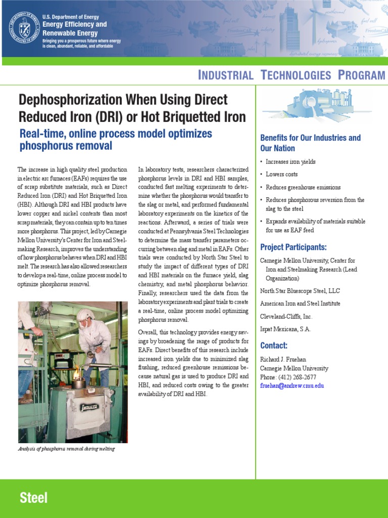 Dephosphorization When Using Direct Reduced Iron (DRI) or Hot ...