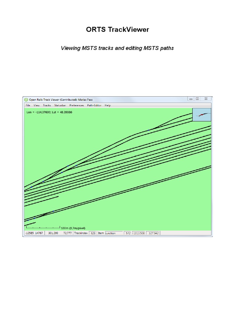 ORTS Trackviewer Manual | PDF | Latitude | Menu (Computing)