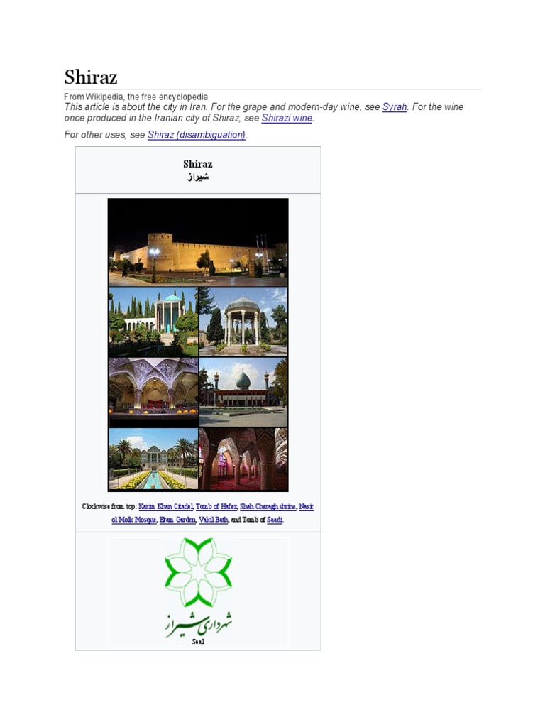 Shiraz | PDF | Religion And Belief