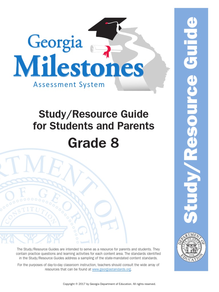 Grade-8 Study Guide 7 7 17 1 | PDF | Educational Assessment | Verb