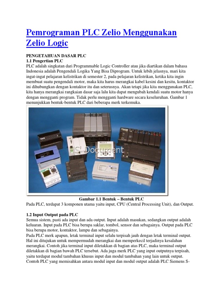 Pemrograman PLC Zelio: Panduan Lengkap | PDF