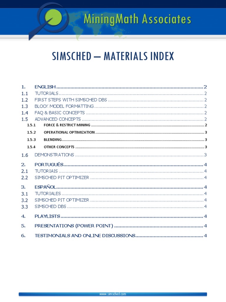 SimSched Tutorials and Optimization Guide | PDF | Mathematical ...