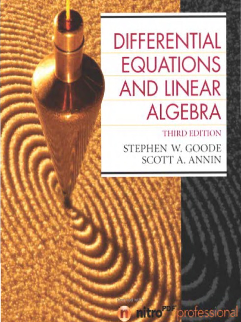 (MA 262) Differential Equations and Linear Algebra 3e - Goode Annin PDF ...