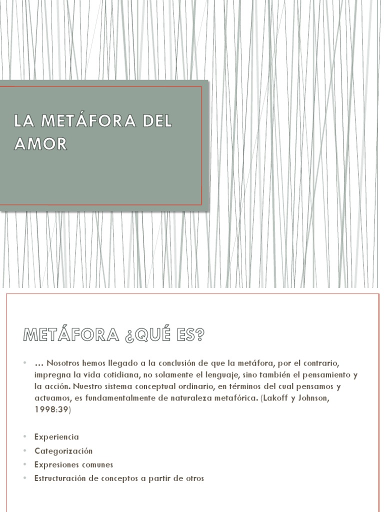 La Metáfora Del Amor TL II | PDF | Metáfora | Amor
