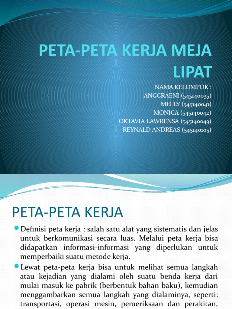 Opc, Peta Aliran Proses Dan Diagram Rakitan Meja Lipat (Tugas 3) | PDF