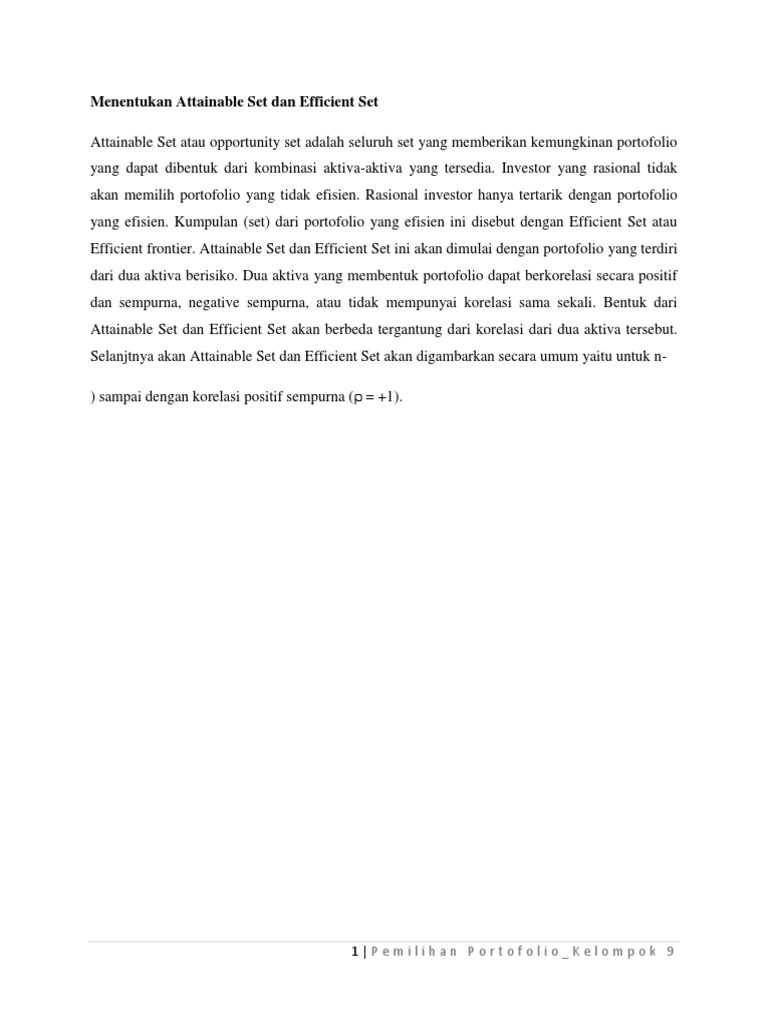 Menentukan Attainable Set | PDF