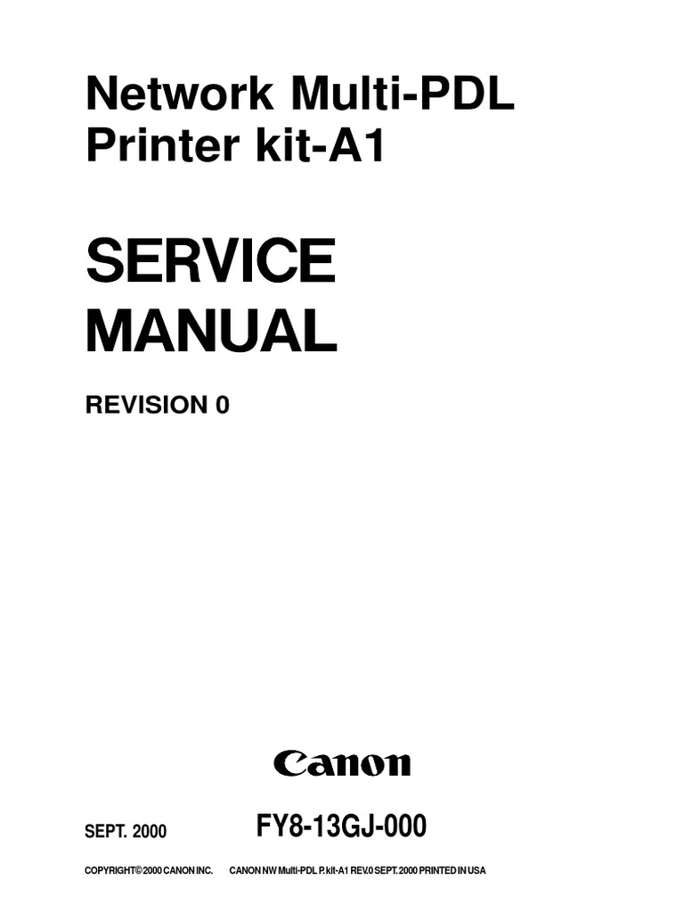 Canon Network Multi-PDL Printer Kit A1 | PDF | Ip Address | Computer ...