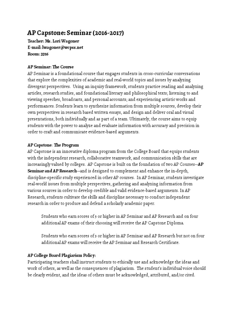 Ap Seminar Student Handout | PDF | Learning Methods | Cognition