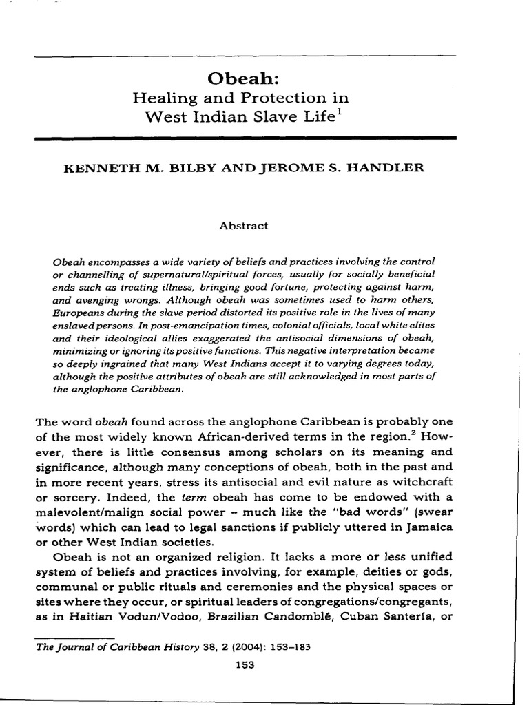Obeah PDF | PDF | Witchcraft | Caribbean
