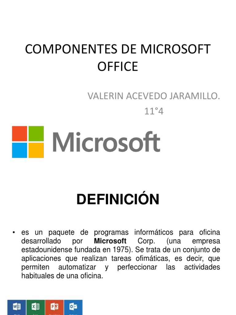 Componentes de Microsoft Office | PDF | Microsoft PowerPoint ...