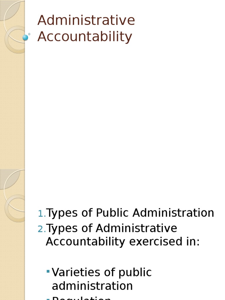 Administrative Accountability | PDF | Accountability | Audit