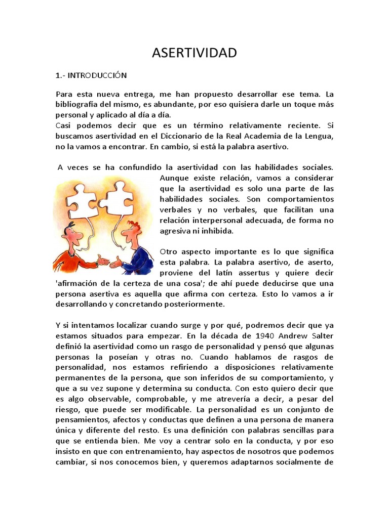 Que és la asertividad.pdf | Metafísica de la mente | Ciencia cognitiva