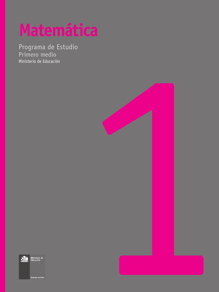 Programa Matematica 1° Medio 2017 PDF | PDF | Aprendizaje | Maestros