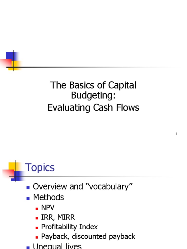 Capital Budgeting Basics and Methods | PDF | Net Present Value ...