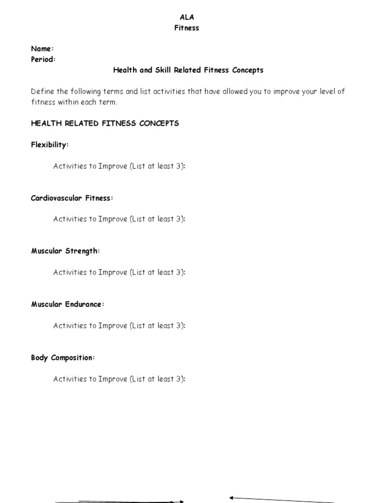 Health and Skill Fitness Concepts Guide | PDF